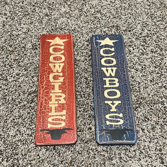 Wall Decor | Wooden Cowboy Cowgirl Signage | Poshmark